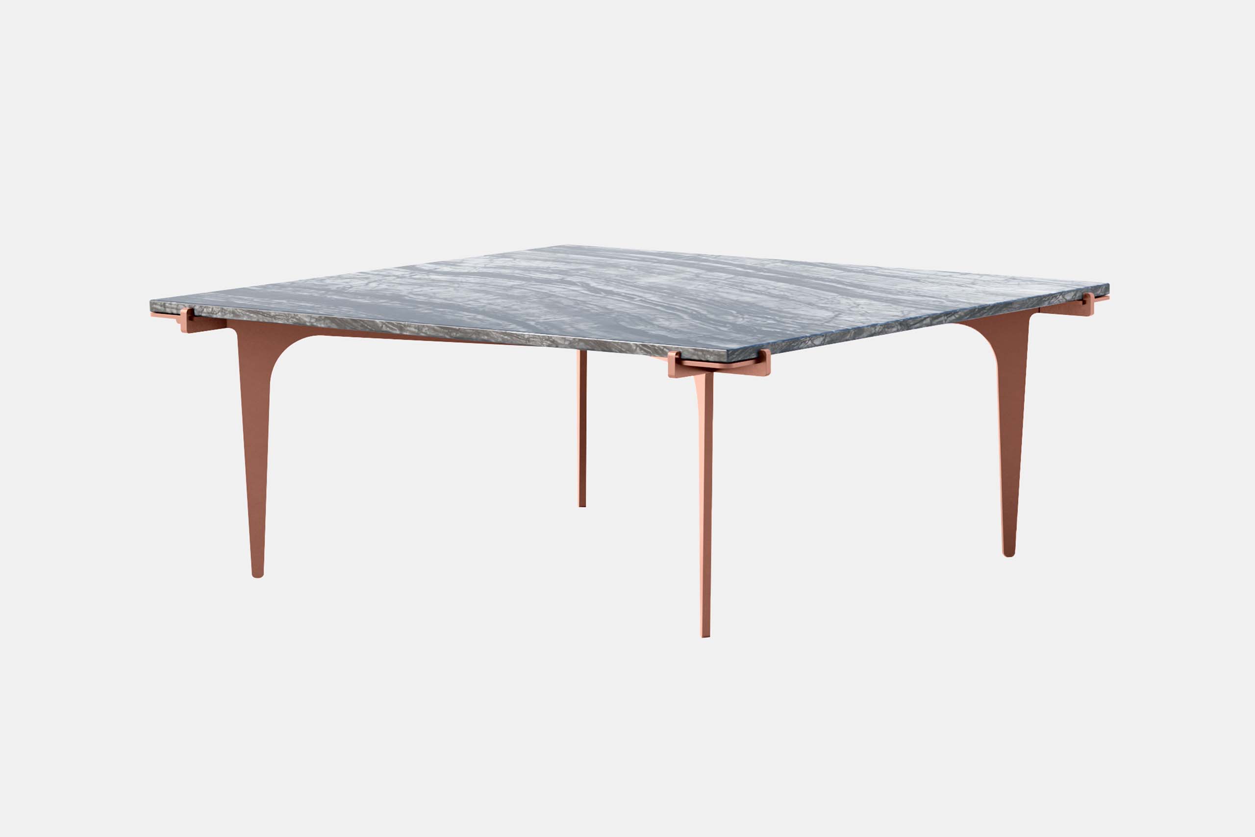 Contemporary Square Coffee Table | Steel | Marble | Gabriel Scott